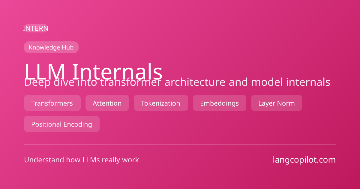 LLM Internals Hub | Transformer Architecture Deep Dive - LangCoPilot