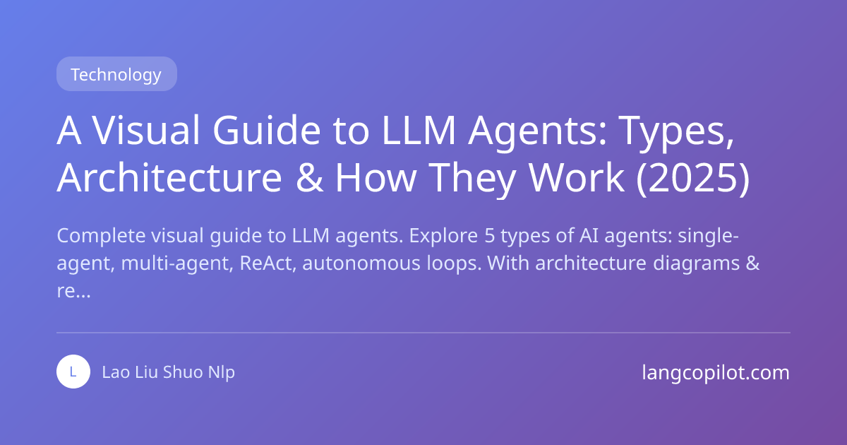A Visual Guide to LLM Agents: Types, Architecture & How They Work (2025 ...