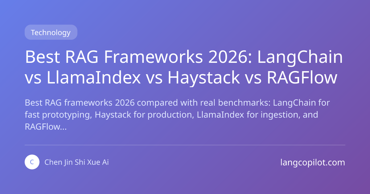 Best RAG Frameworks 2026: LangChain vs LlamaIndex vs Haystack vs ...