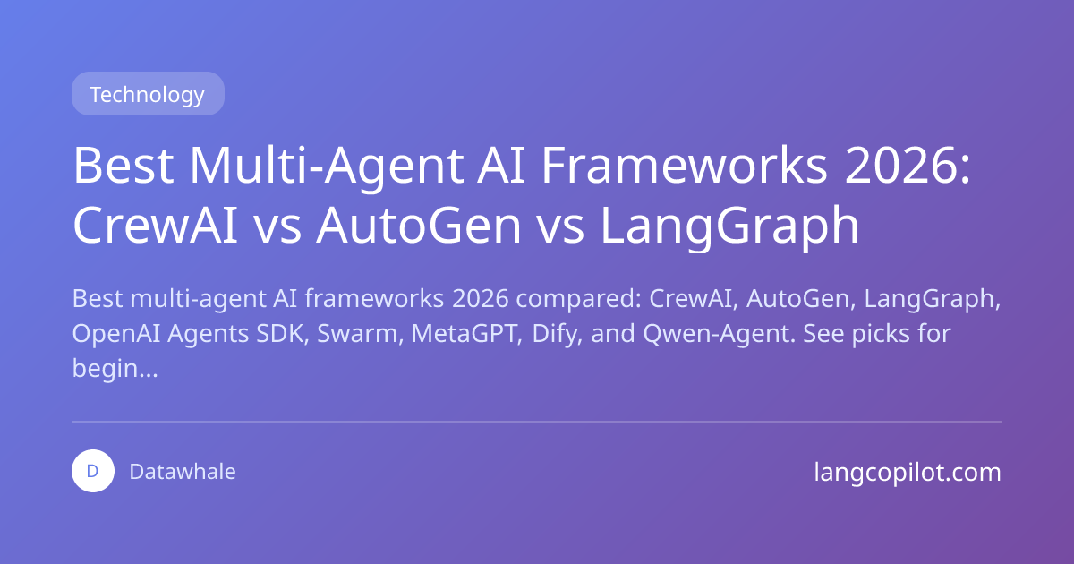 Best Multi-Agent AI Frameworks 2026: CrewAI vs AutoGen vs LangGraph ...